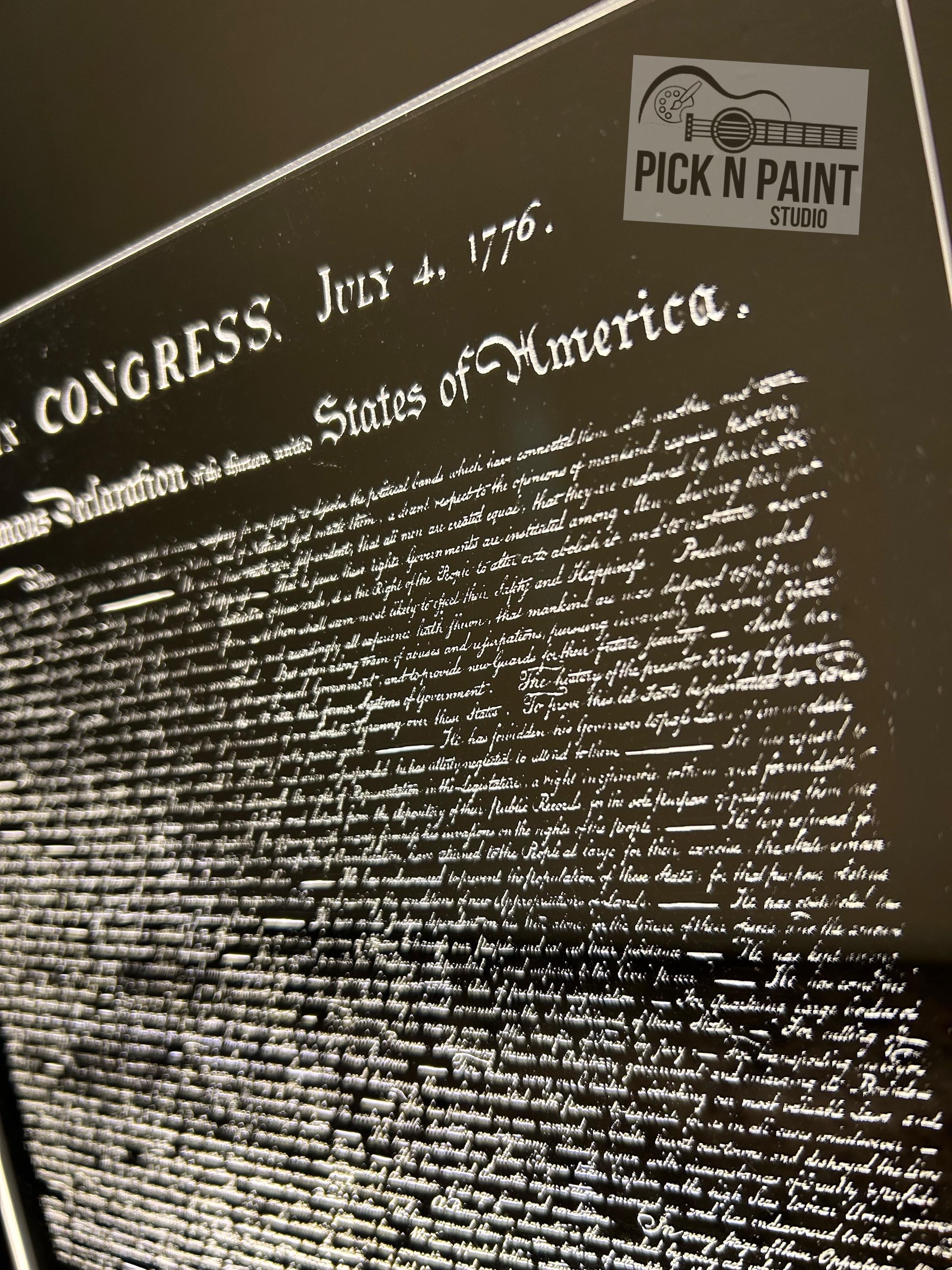 Patriotic Declaration of Independence LED Light, 1776 Gift, American ...
