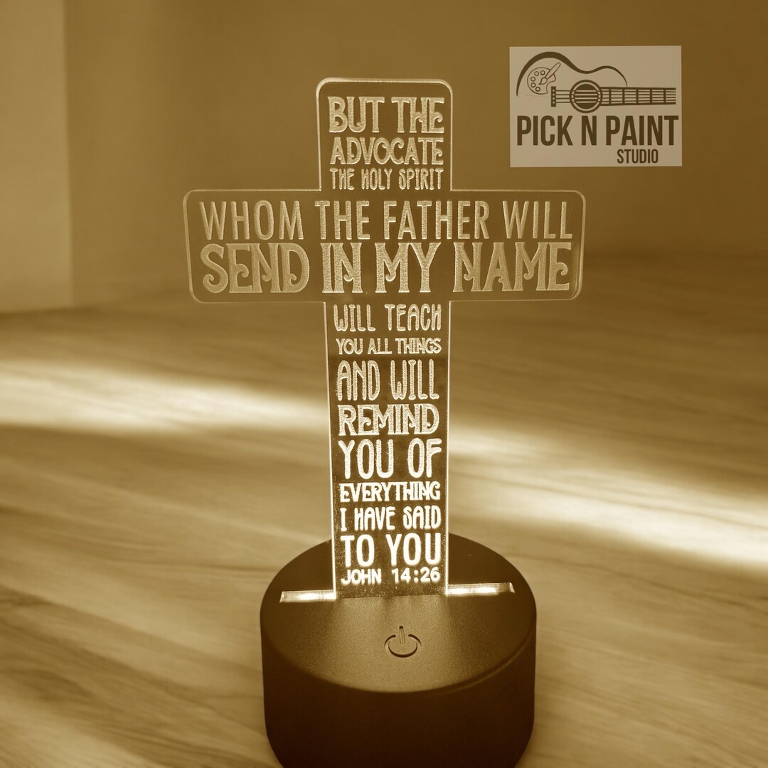 Cross Bible Verse Led Light. Religios LED Light , Cross Gift Light ...
