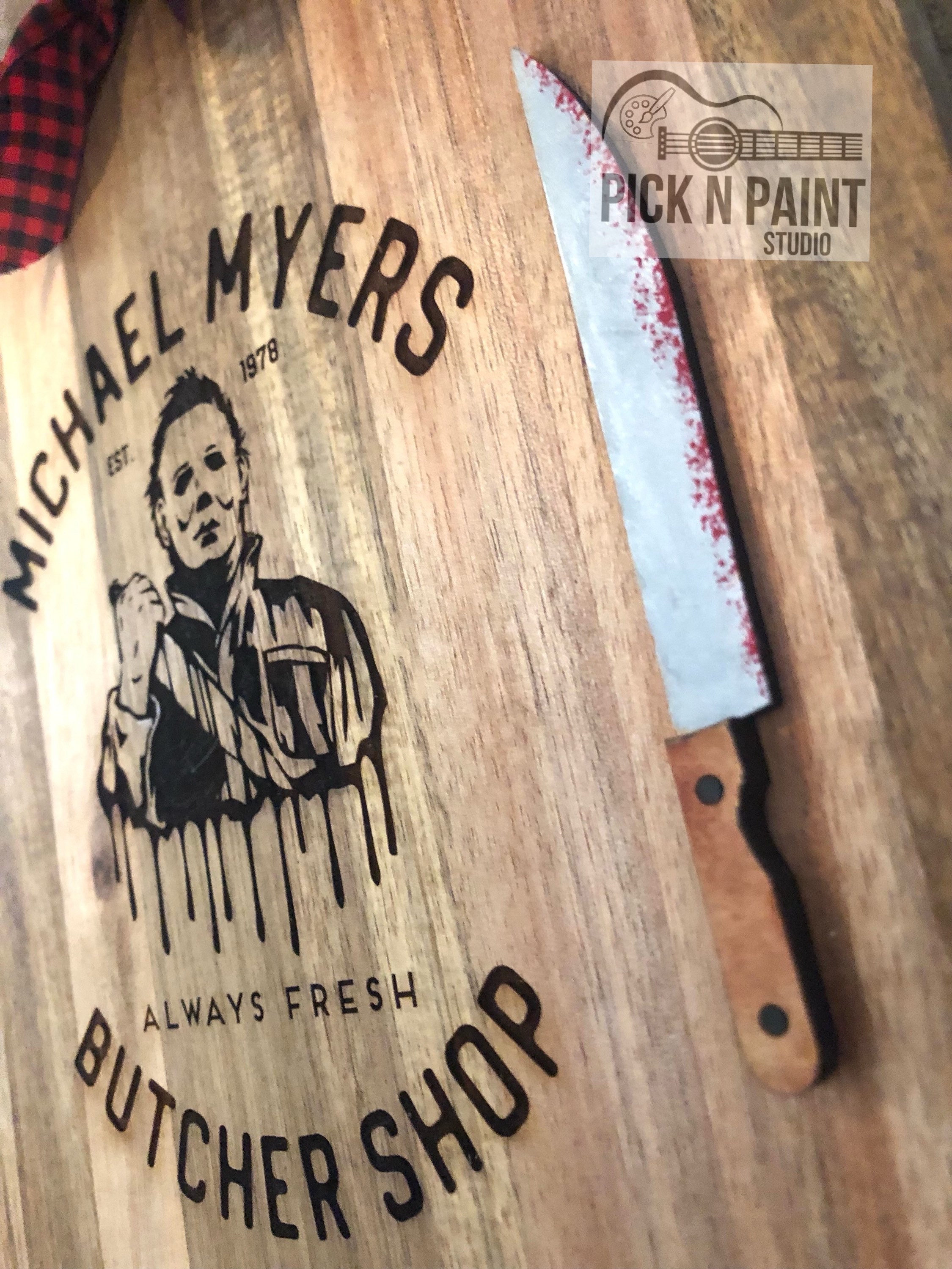 Michael Myers Engraved Wood Cutting Board- Laser Engraved Michael Myers ...
