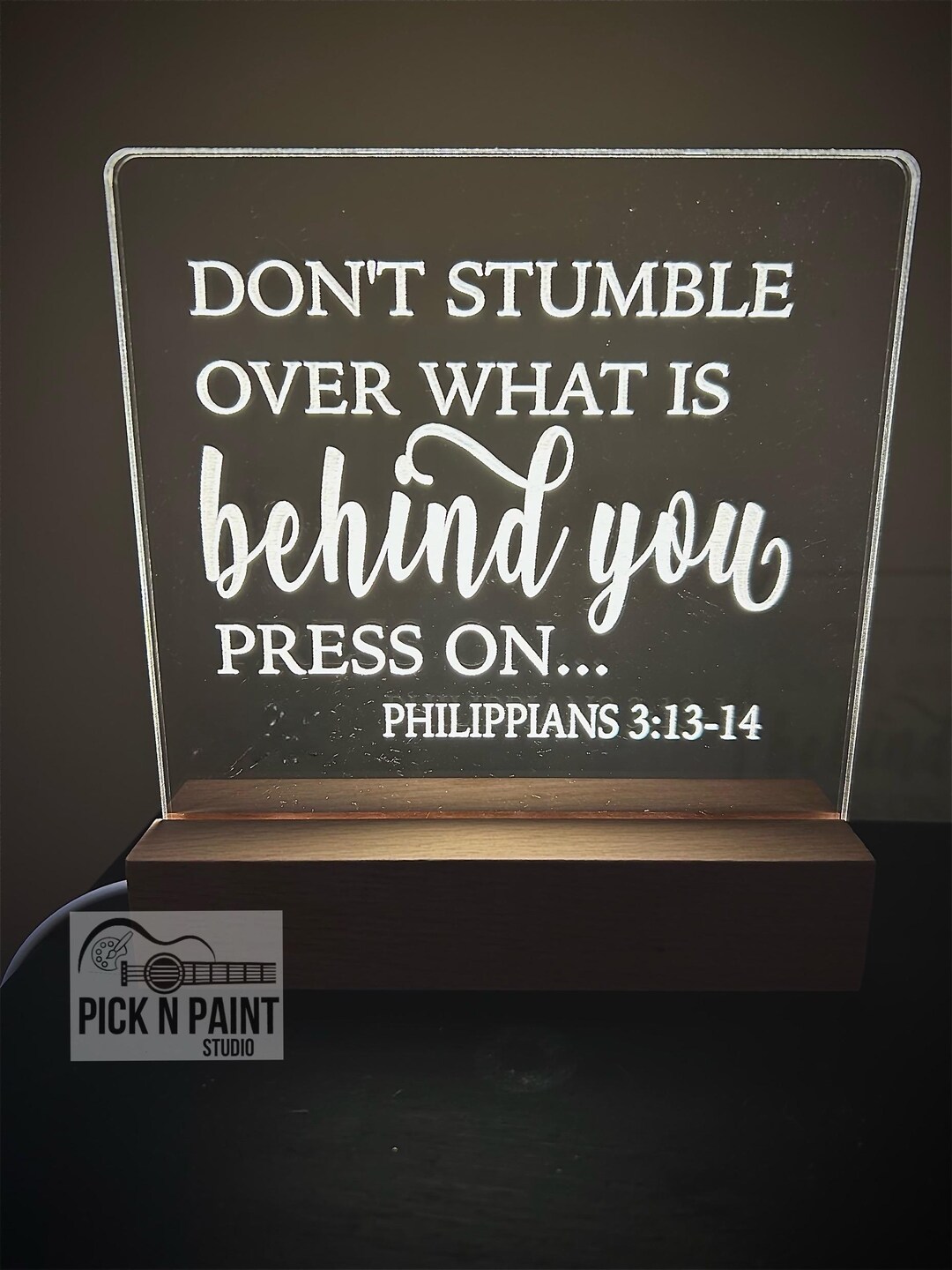 Bible Verse LED Light, Bible Verse Gift, Philippians Bible Verse Decor ...