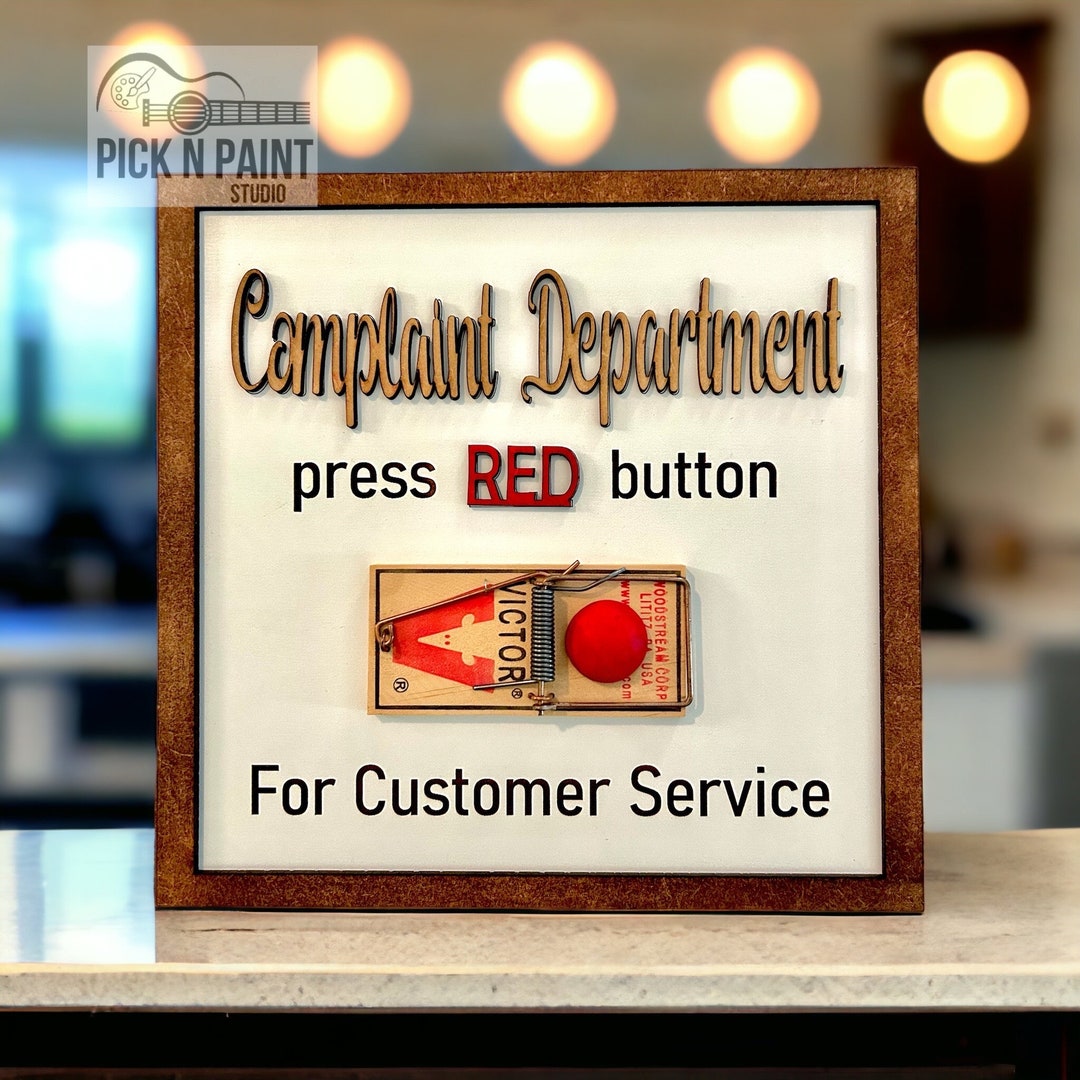 Complaint Department Sign Funny Work Sign Complaint - Etsy