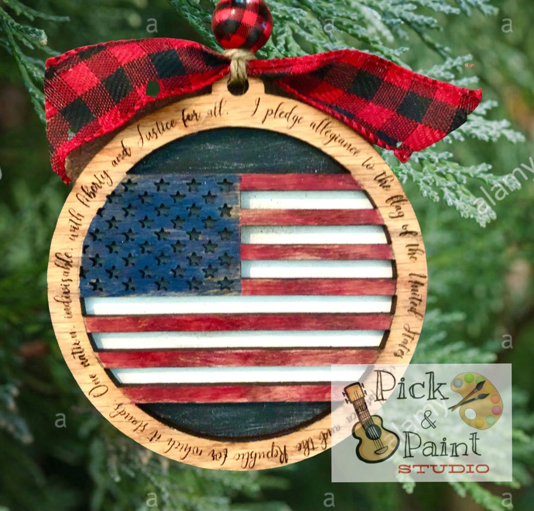 Pledge Allegiance Flag Ornament, Car Mirror Flag, USA Flag Gift ...