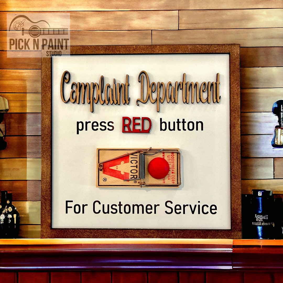 Complaint Department Sign- Funny Work Sign- Complaint Department Decor ...