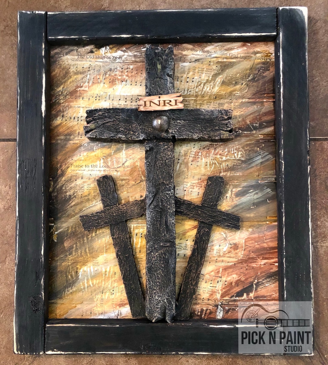 Three Crosses Art 3D Crosses Jesus Cross 3 Crosses - Etsy