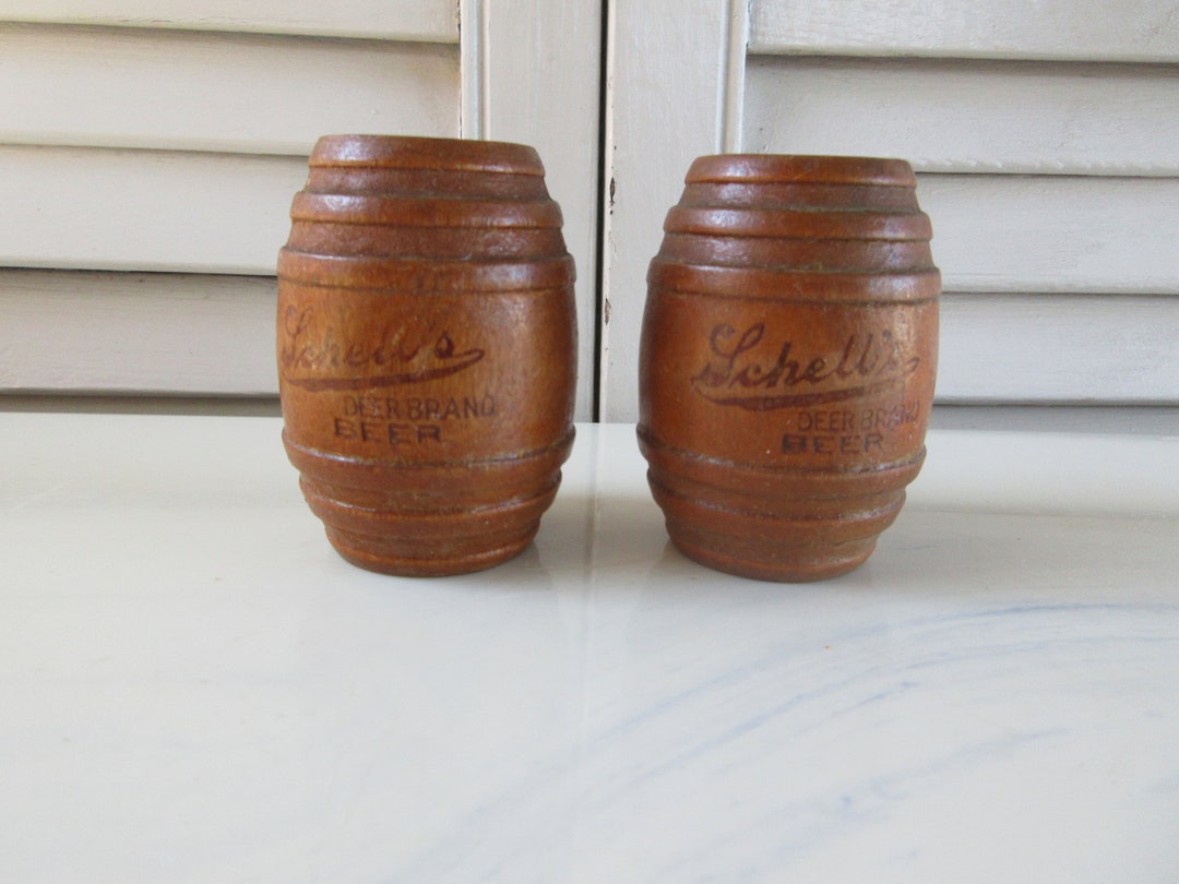 1930s Schells Deer Brand Beer Wood Barrel Kegs Salt & Pepper Shakers - Etsy