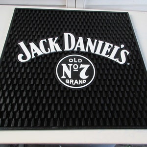 Jack Daniels Old 7 Rubber Bar Mat 17 Inch Square - Etsy