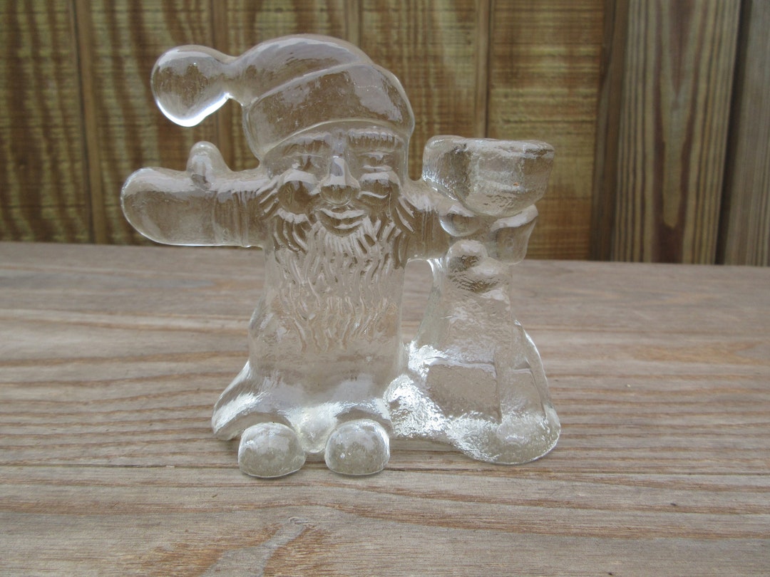 Kosta Boda Clear Glass Santa Gnome Christmas Candle Votive Holder - Etsy