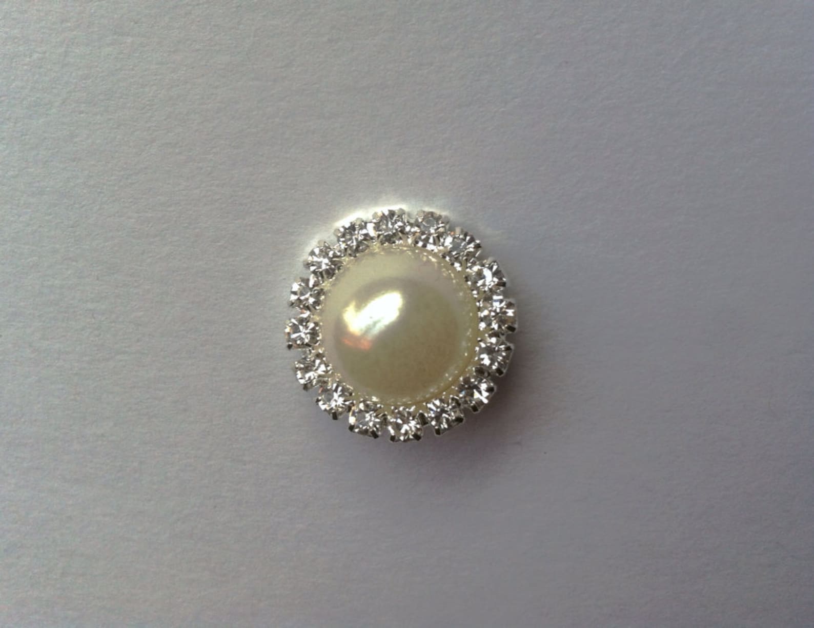 5 Pieces Pearl Buttons, Rhinestone Button, Bridal Button Brooch Cake ...