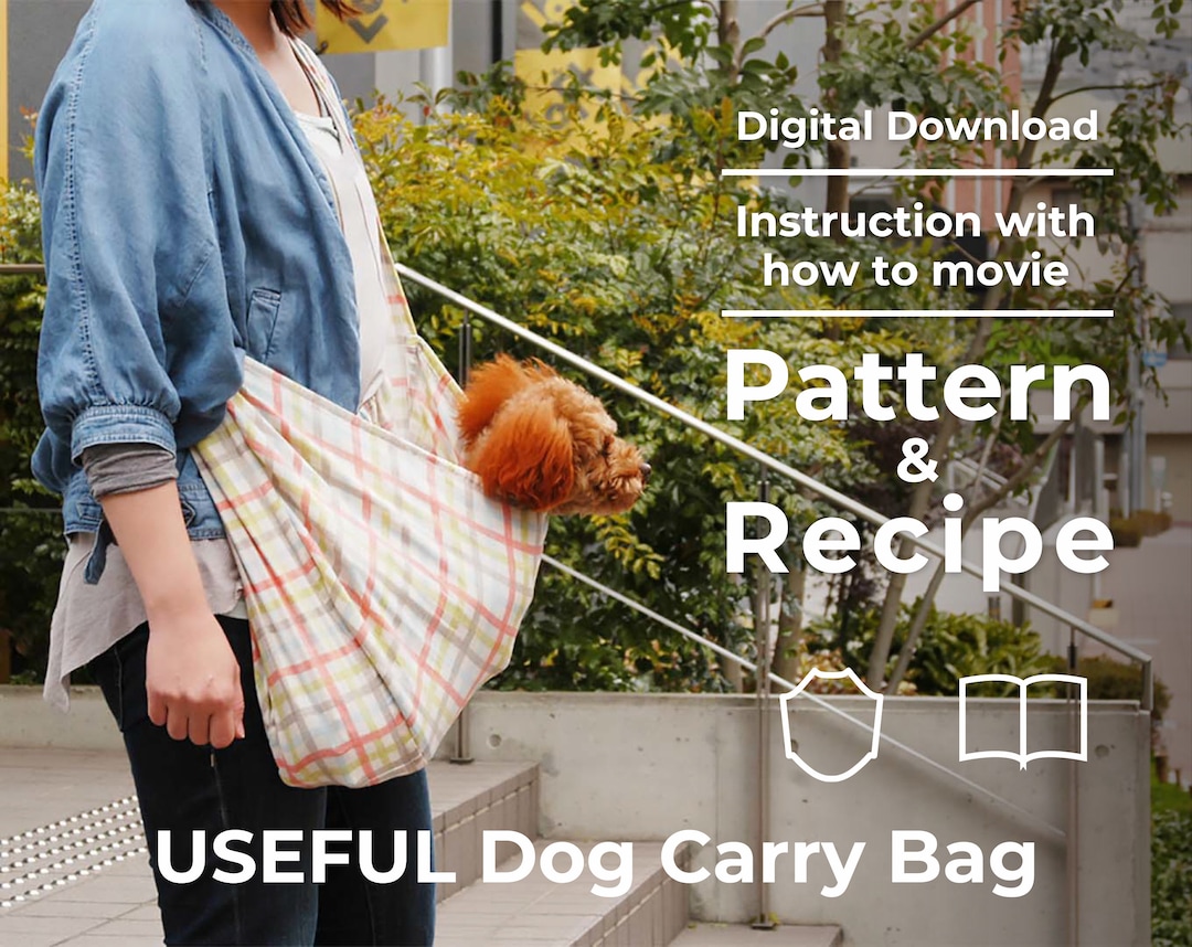 Compact Dog Sling Bag PDF Pattern | Easy-to-sew Pet Carrier With Video ...