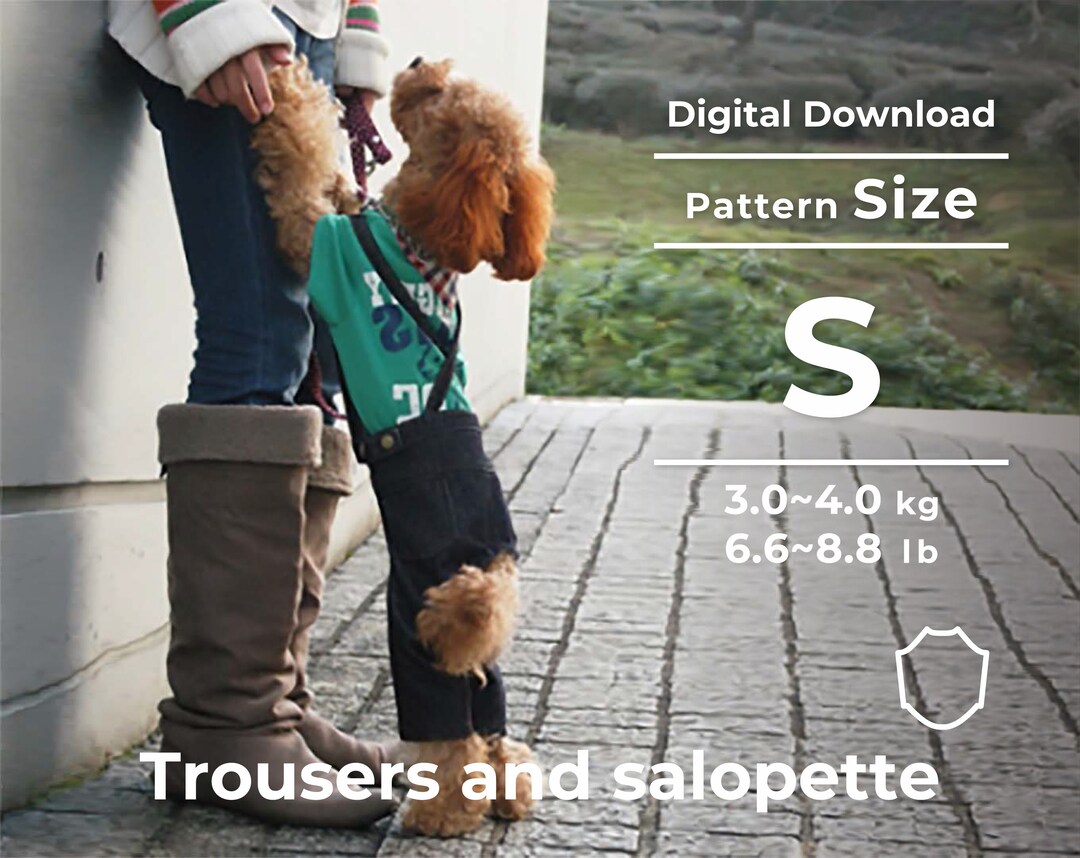 Pantalones y peto / Patrón de ropa para perros en PDF / Talla: S - Etsy ...