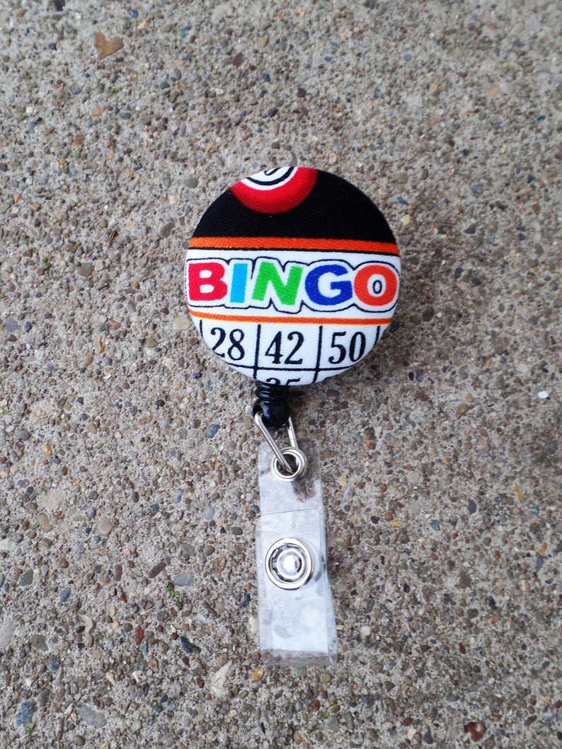 Bingo Fabric Badge Reel, Playing Cards Badge Holder - Etsy