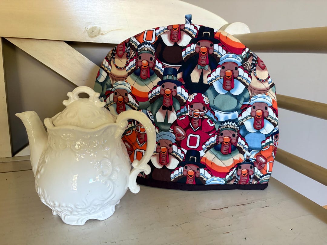 Thanksgiving Tea Cozy,football Turkeys Tea Cozy,teapot Warmer,football ...