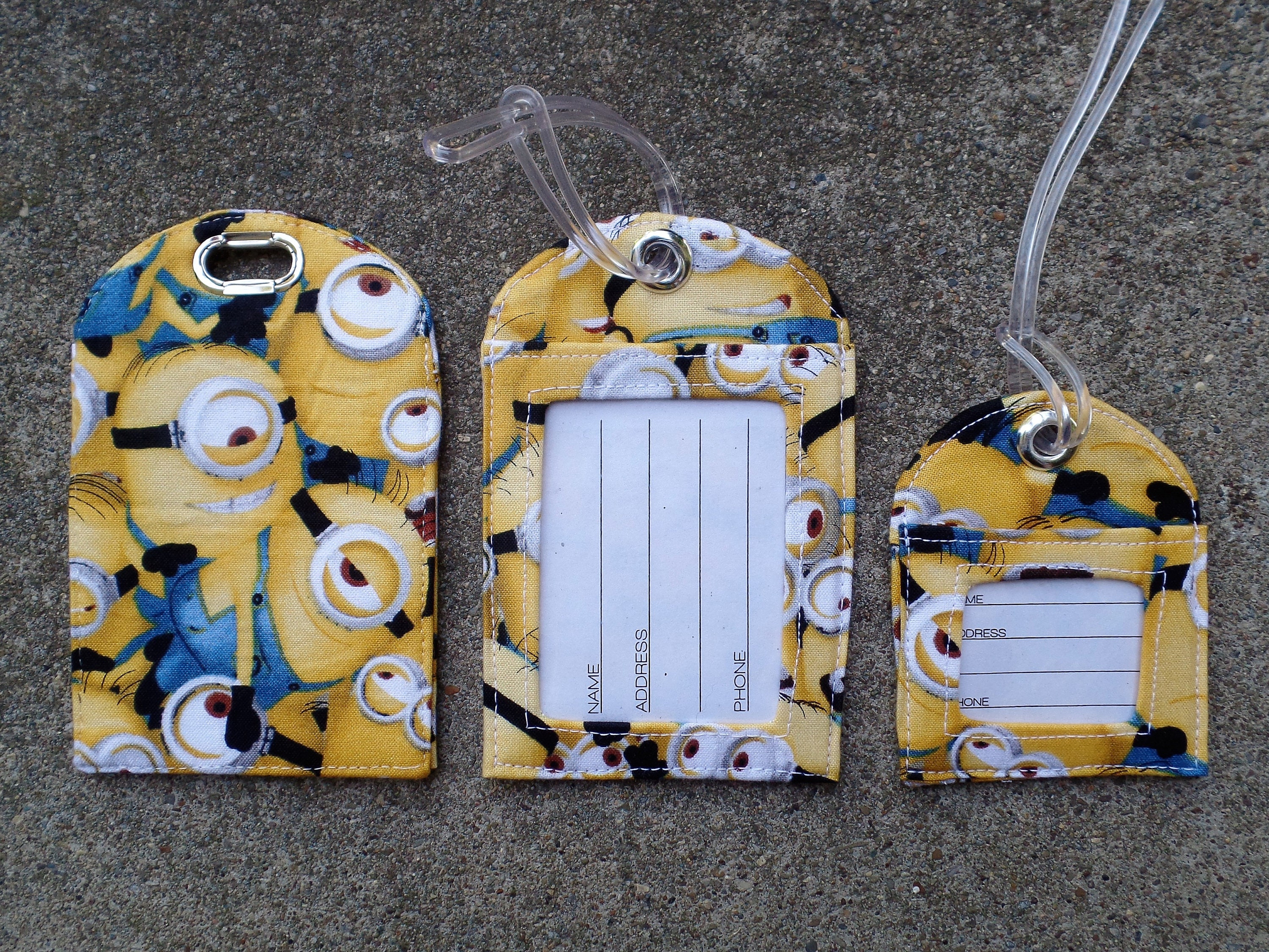 Minions Fabric ID Work Badge Protector Holder Minions Luggage ...