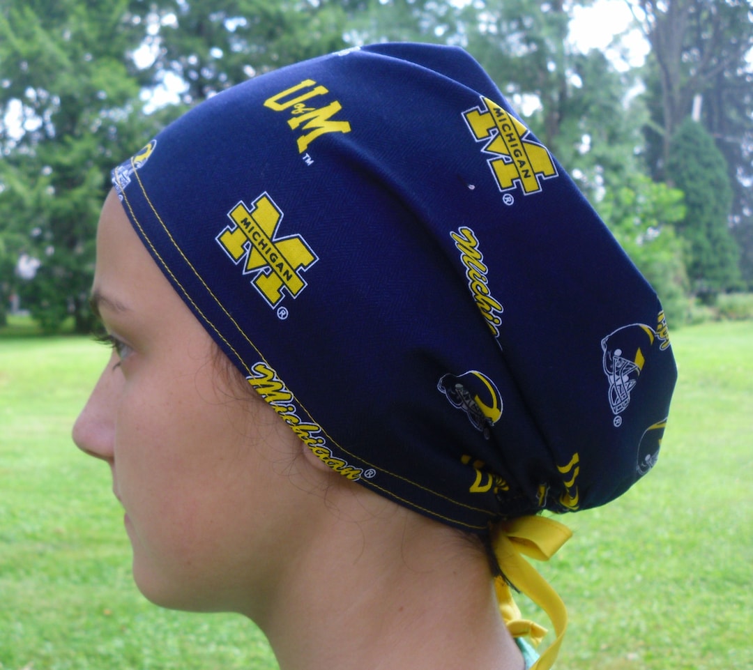 Monogrammed Scrub Hat Made With University of Michigan Wolverines ...