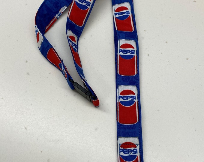 Lanyard Made With Pepsi Fabric Lanyards, Pepsi Cola Fabric Lanyard ...