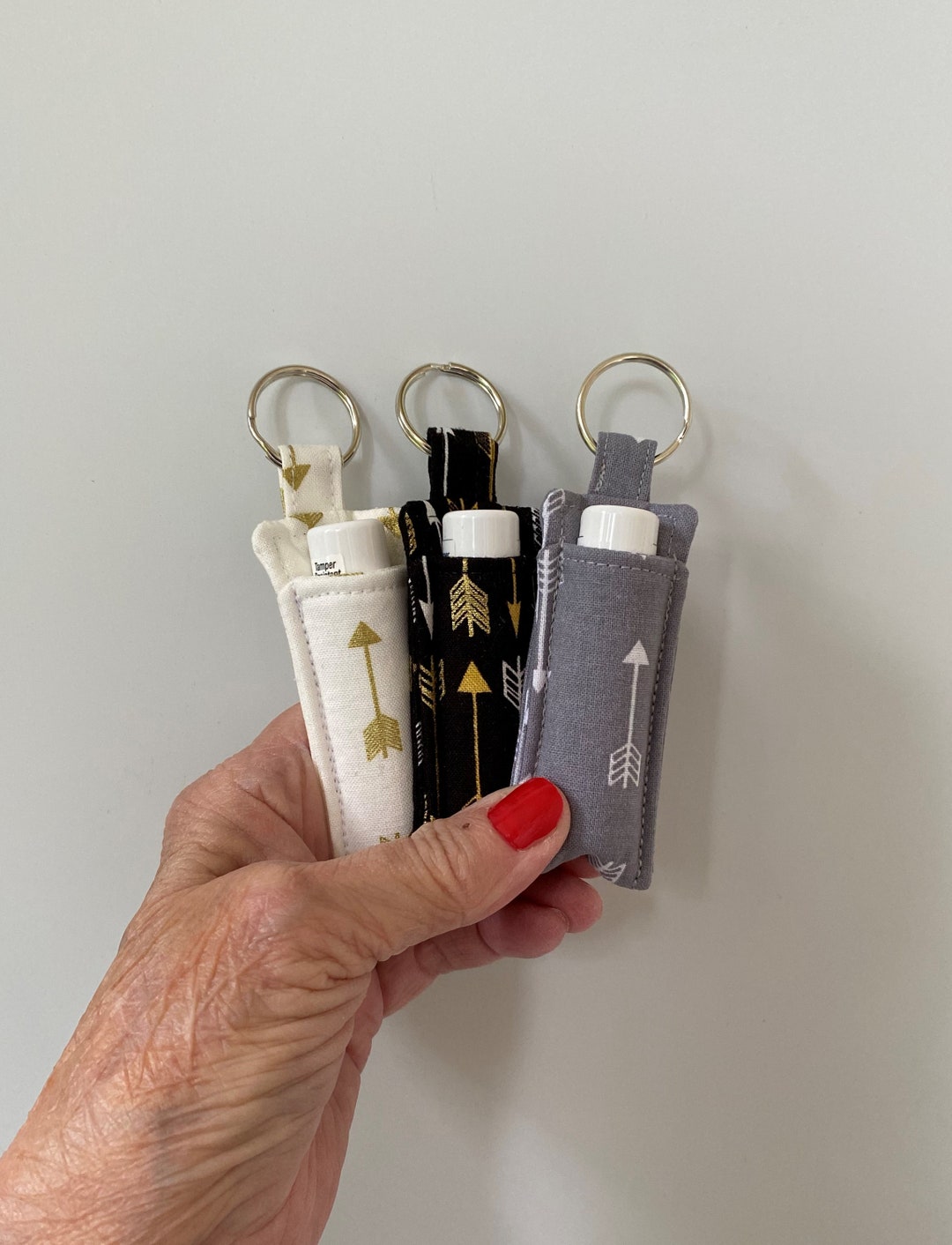 Arrow Fabric Chapstick Holder Keychain, Lip Balm Pouch - Etsy