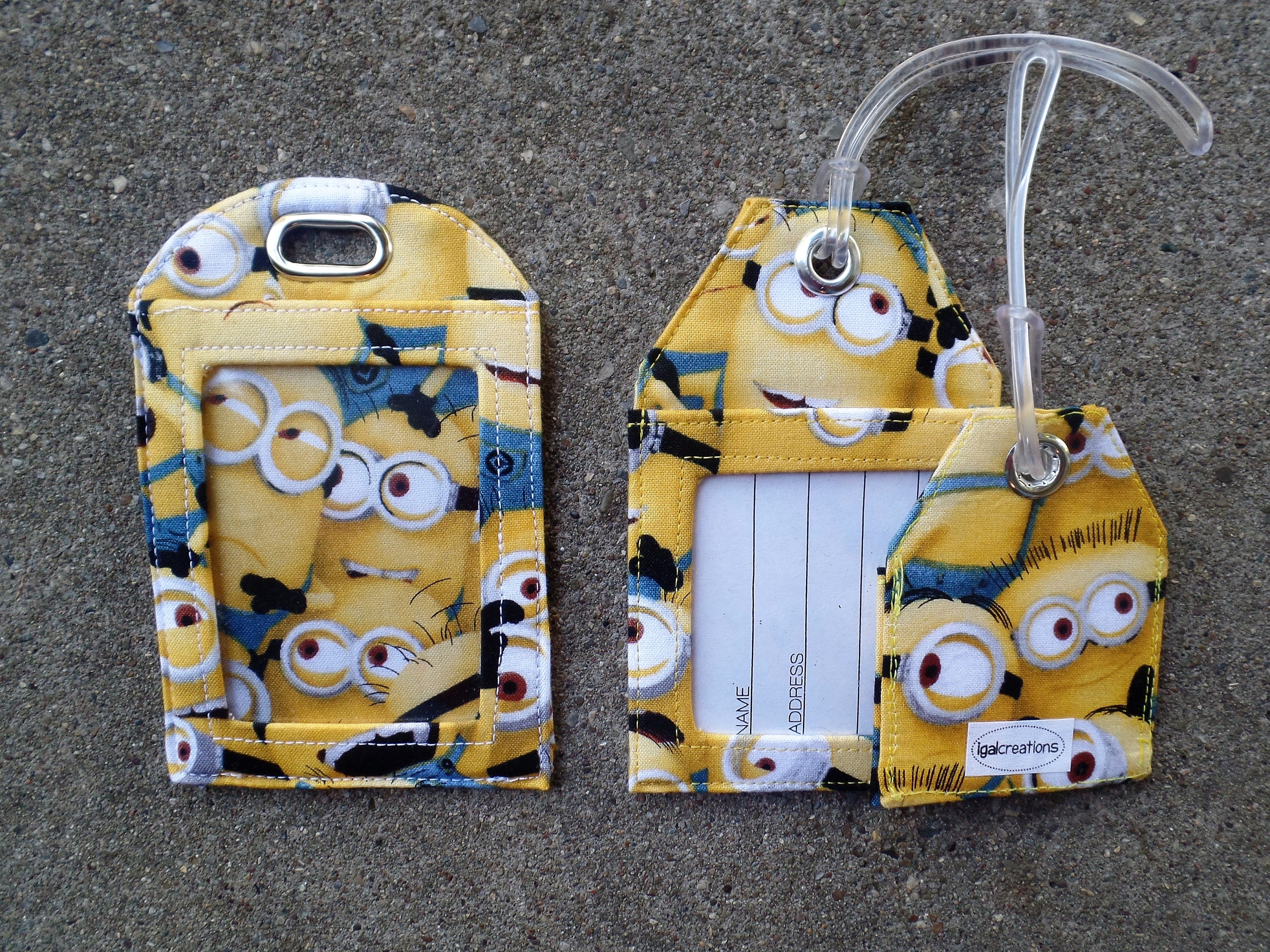 Minions ID Work Badge Protector Holder Minions Luggage Rollerboard Tags ...