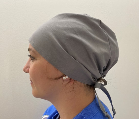 Solid Surgical Scrub Cap Navy Blue White Gray Scrub Cap | Etsy