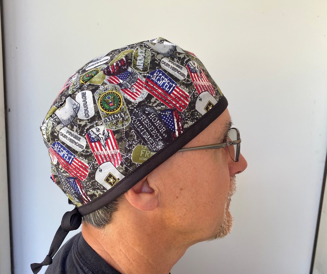 Surgeon Scrub Cap Made From US Army Fabric, US Army Surgeon Style Cap ...
