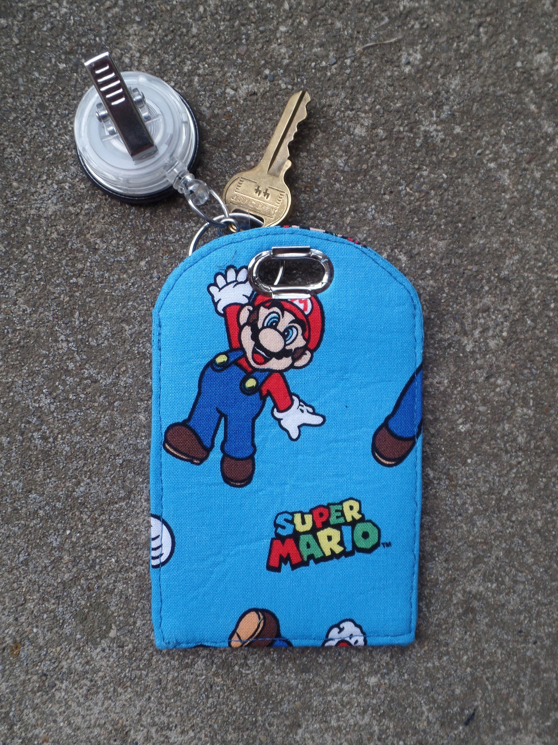 Mario Work ID Badge Protector Holder Luggage Tags made from Super Hero ...