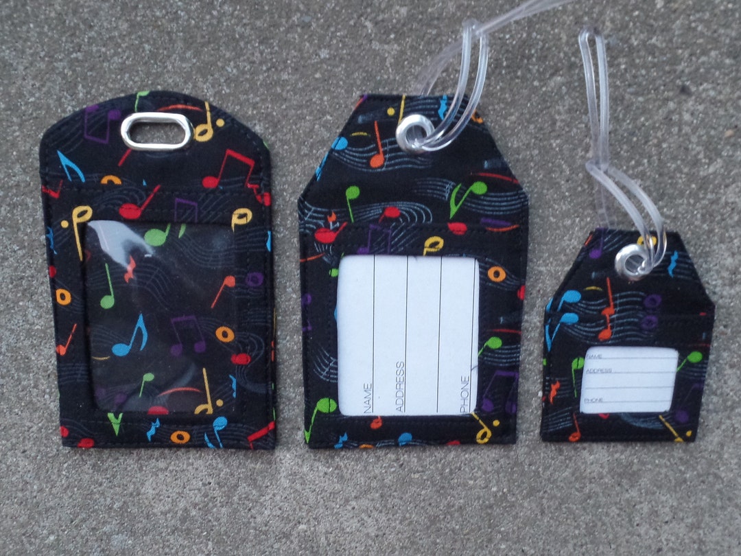 Music Notes Fabric,music Instrument Tags, Music Cozy,identification ...