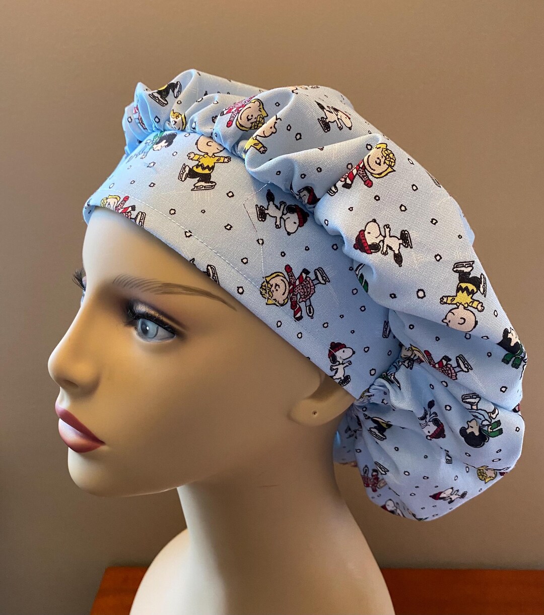 Peanuts Ice Skating Scrub, Peanuts Bouffant Scrub Hat, Bouffant ...