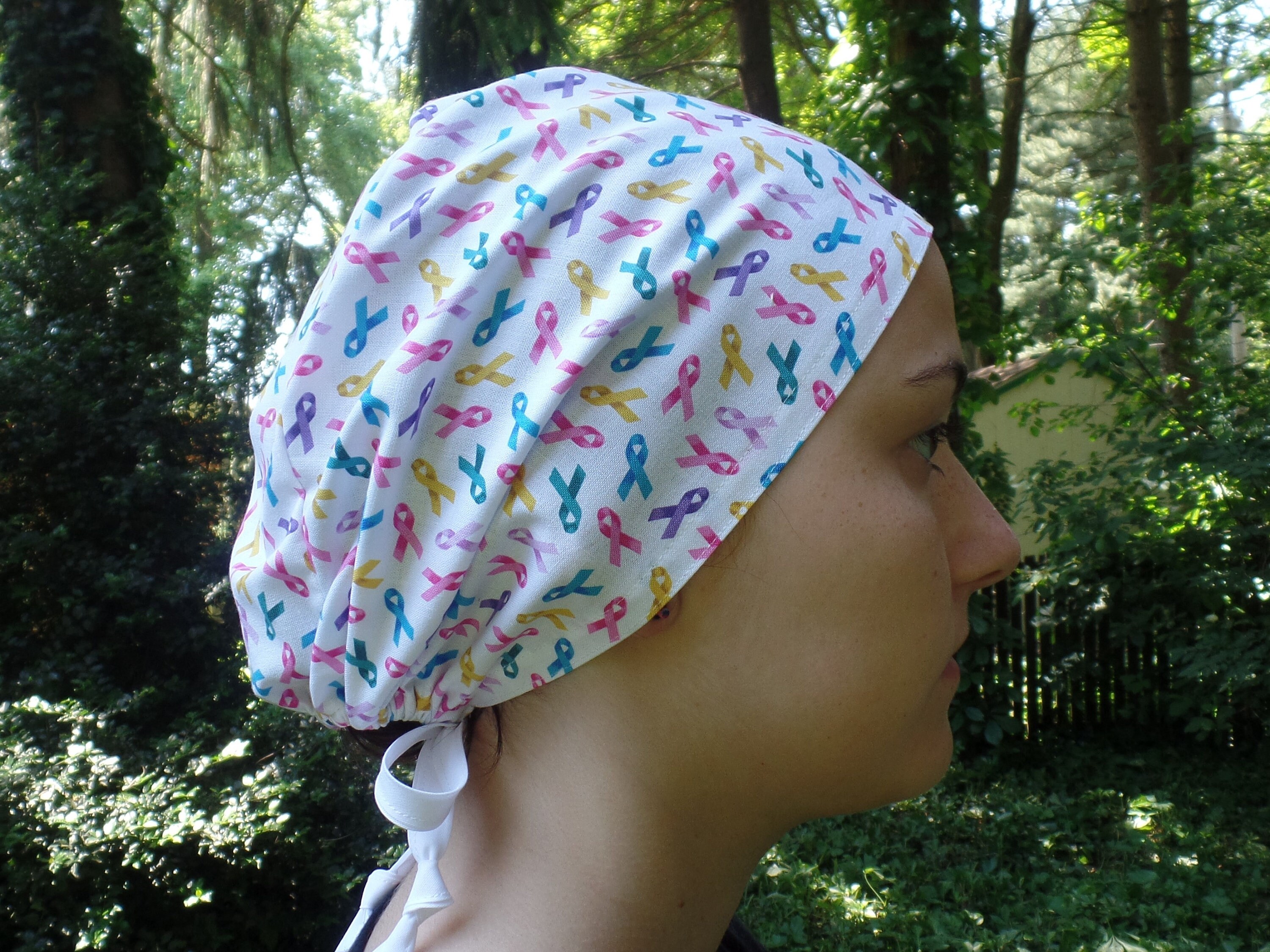 Cancer Awareness Ribbons Fabric Pink Blue Yellow Purple Teal One Size ...