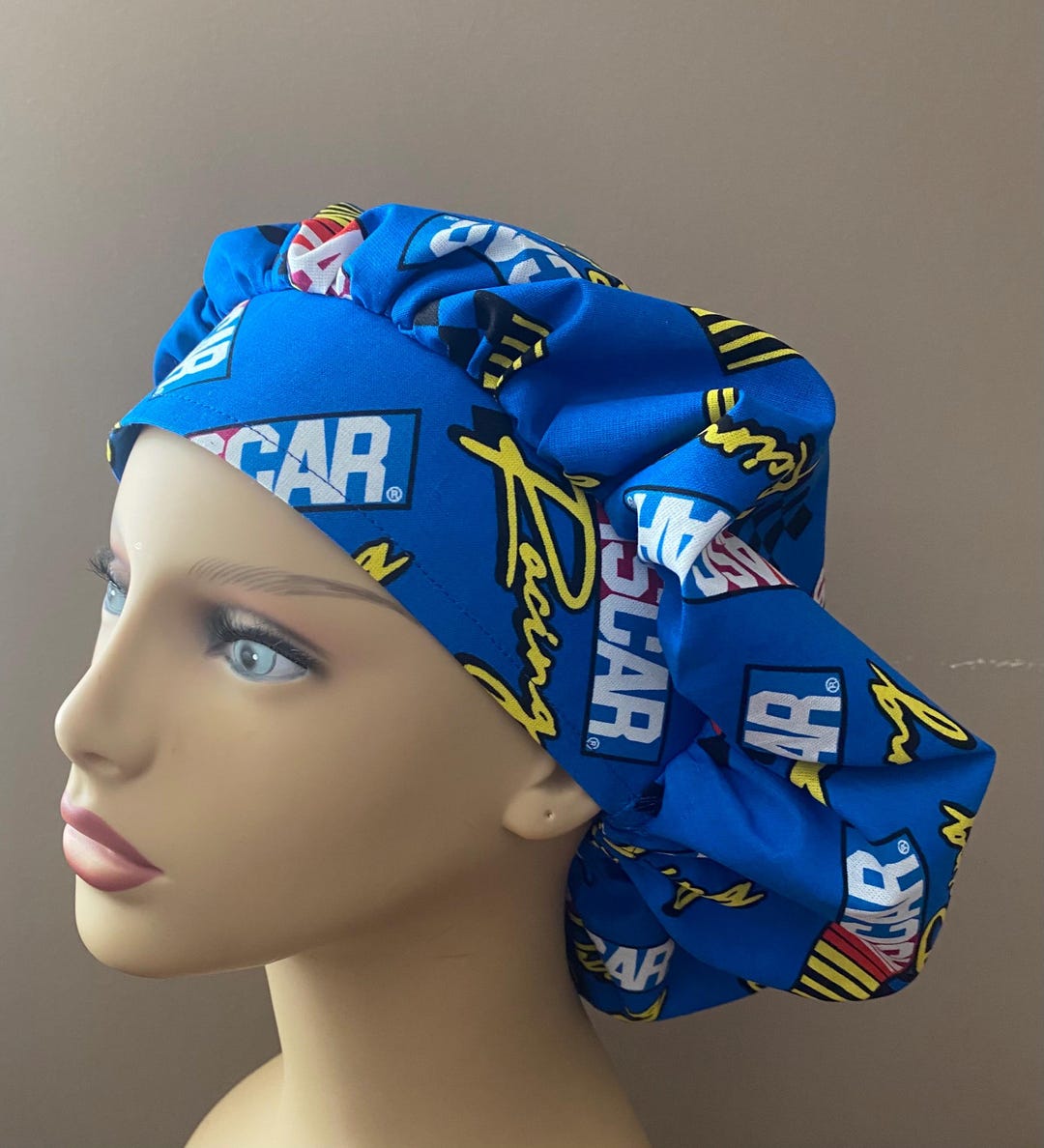 NASCAR Fabric Bouffant Scrub Hat, Surgical Cap, Food Worker Hat - Etsy