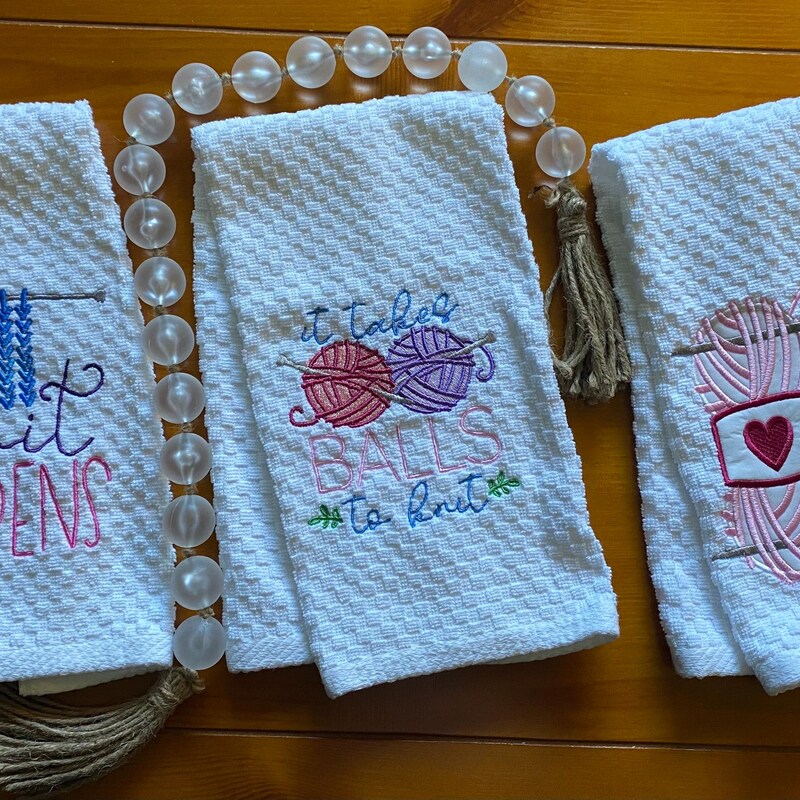 Knitted Hand Towels - Etsy