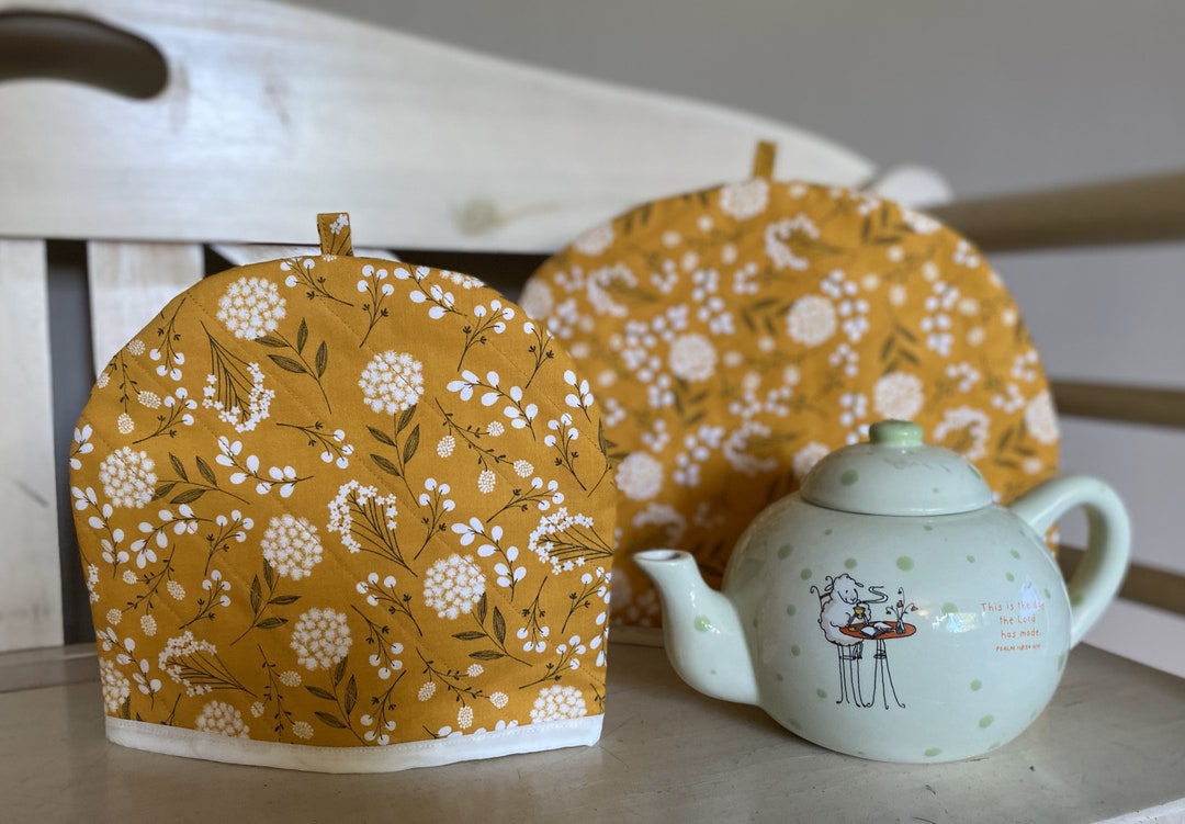 Mustard Floral Tea Cozy, Spring Teapot Cozy, Mustard Flowers Teapot ...