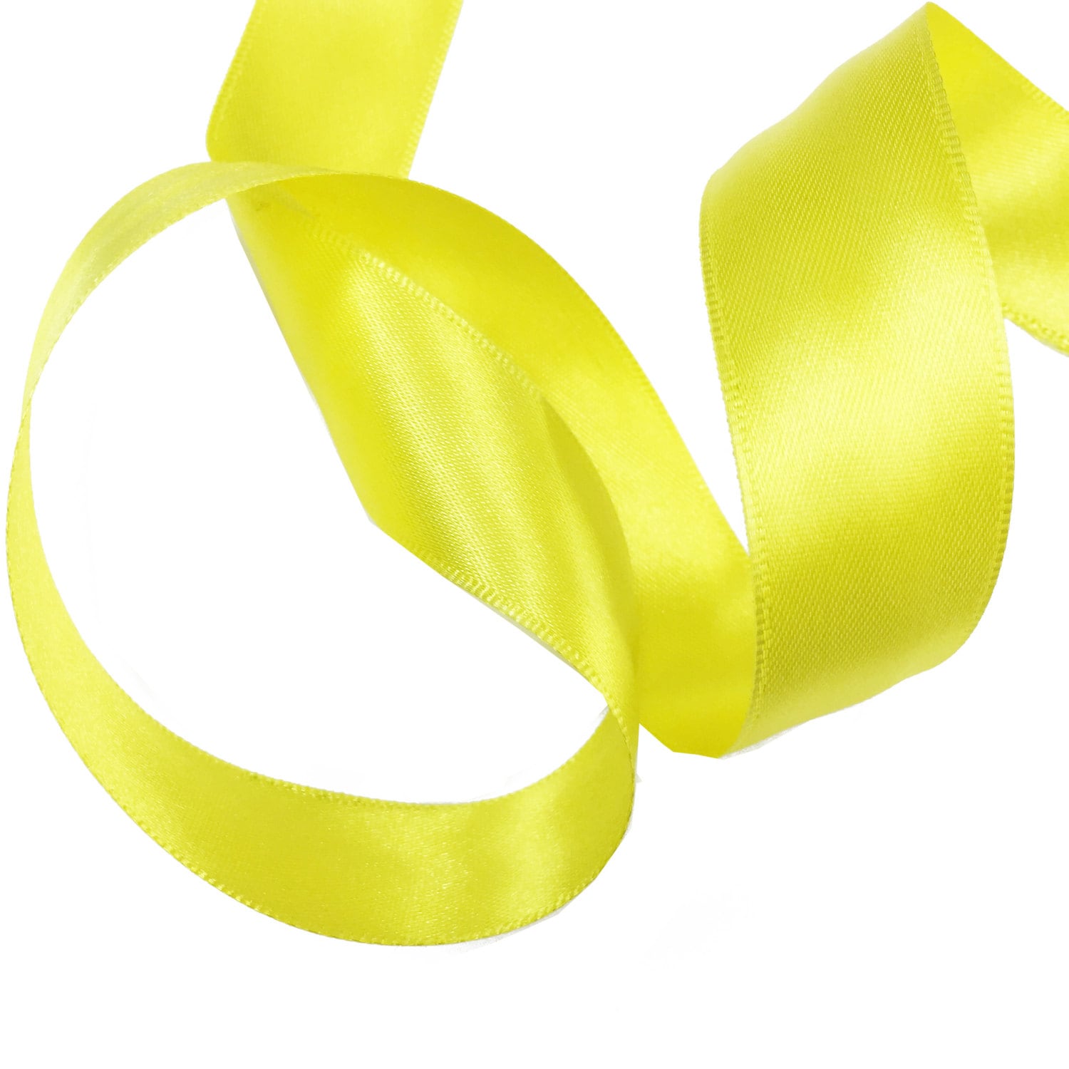 Yellow Ribbon Double-Faced Yellow Satin Ribbon Trim | Etsy