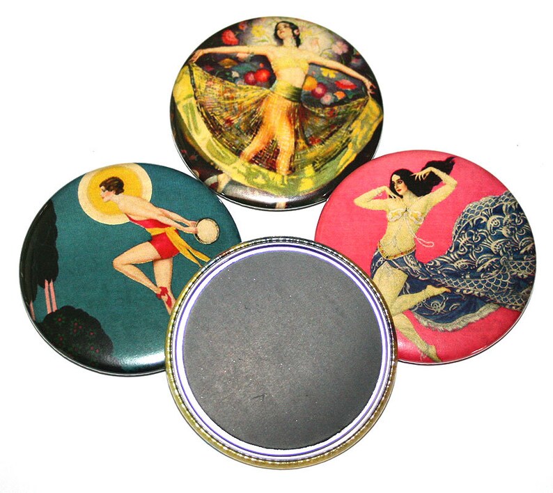 Art Deco Dancers Set of 4 Large Fridge Magnets - Etsy