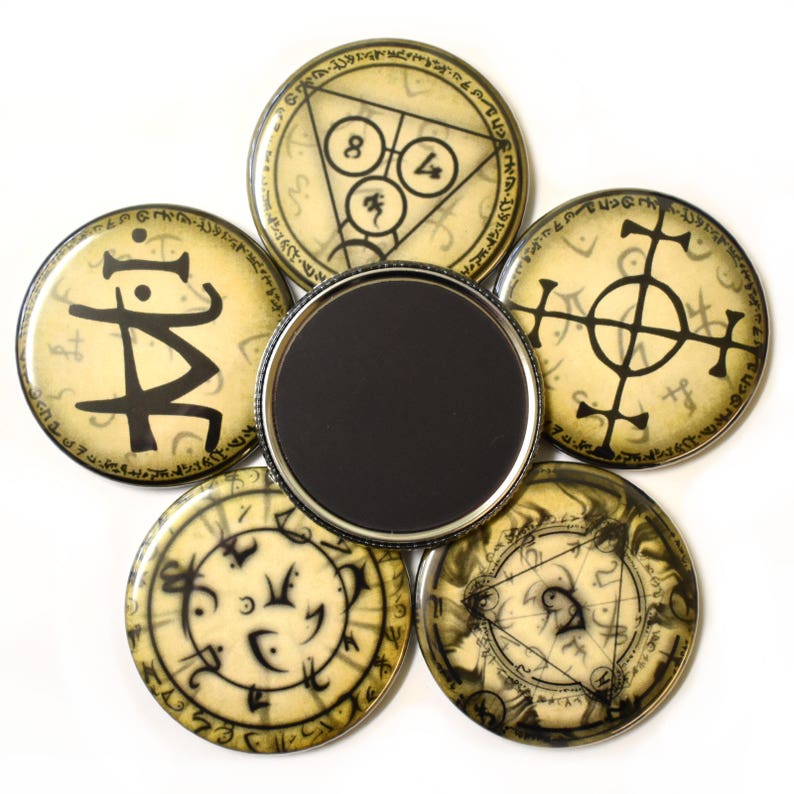 Alchemy Symbols Fridge Magnets Set 6pc 55mm Pagan Occult Chemistry - Etsy