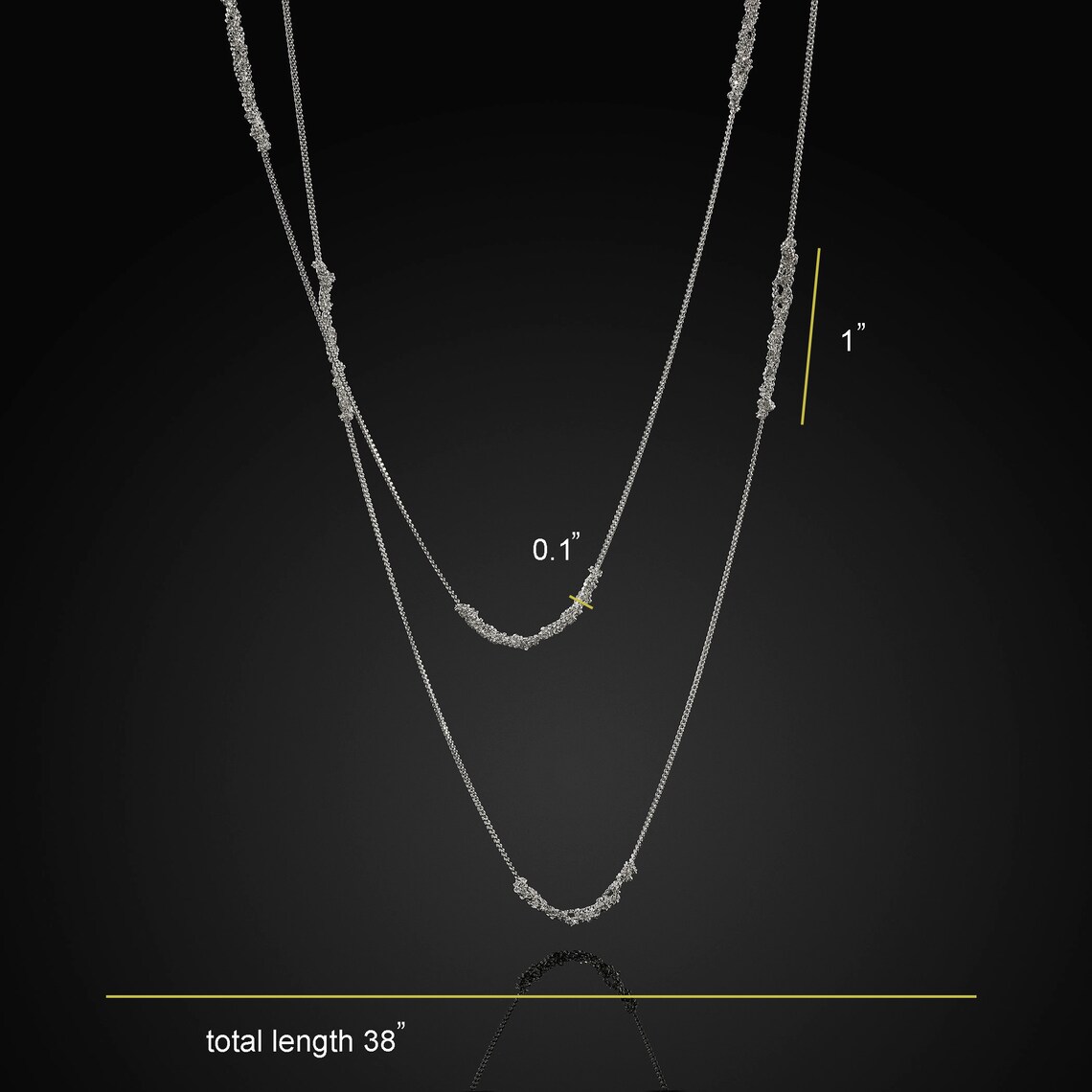 Extra Long Wedding Necklace for Bride Sterling Silver - Etsy