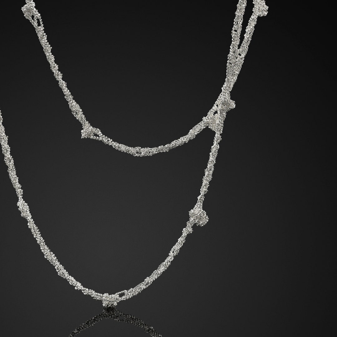 Extra Long Silver Boho Necklace, Bohemian Necklace, Layered Long ...