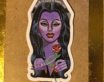 Morticia Addams Sticker, Addams Family Sticker, Halloween Movies ...