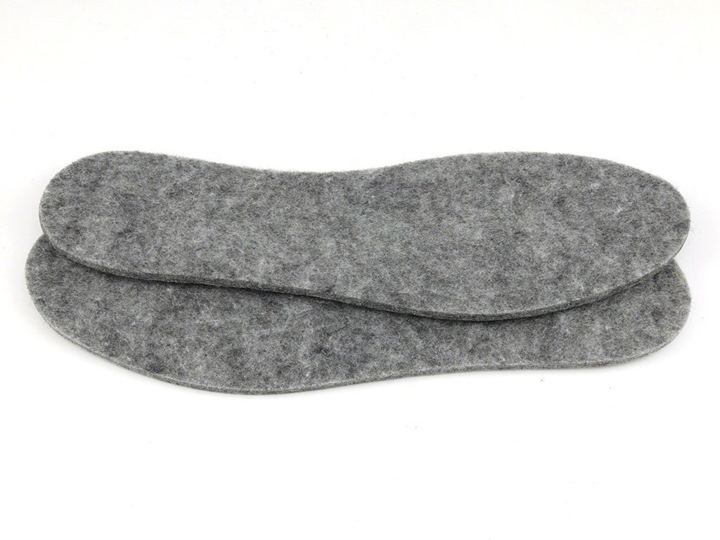 Natural Wool Shoe Felt Insoles Universal Size Inserts Warm Boots ...
