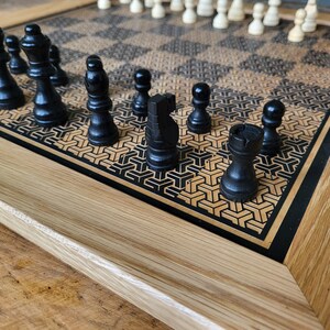 Geometric Chessboard - Modern Chess Board - Unique - Handmade - Etsy