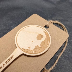 Laser Engraved Wooden Moon on a Stick – Sarcastic Gift - Etsy
