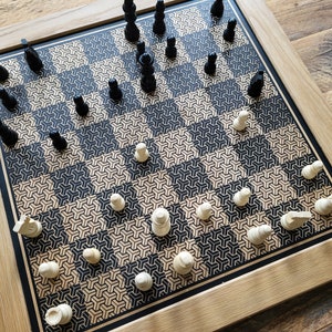Geometric Chessboard - Modern Chess Board - Unique - Handmade - Etsy