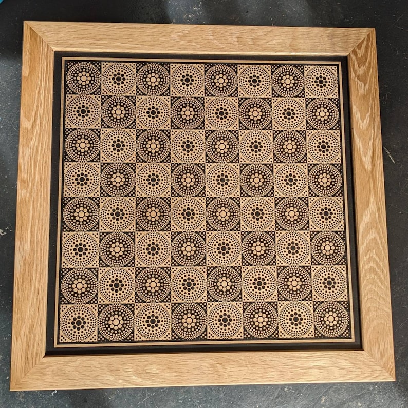 Geometric Chessboard Modern Chess Board Unique Handmade - Etsy