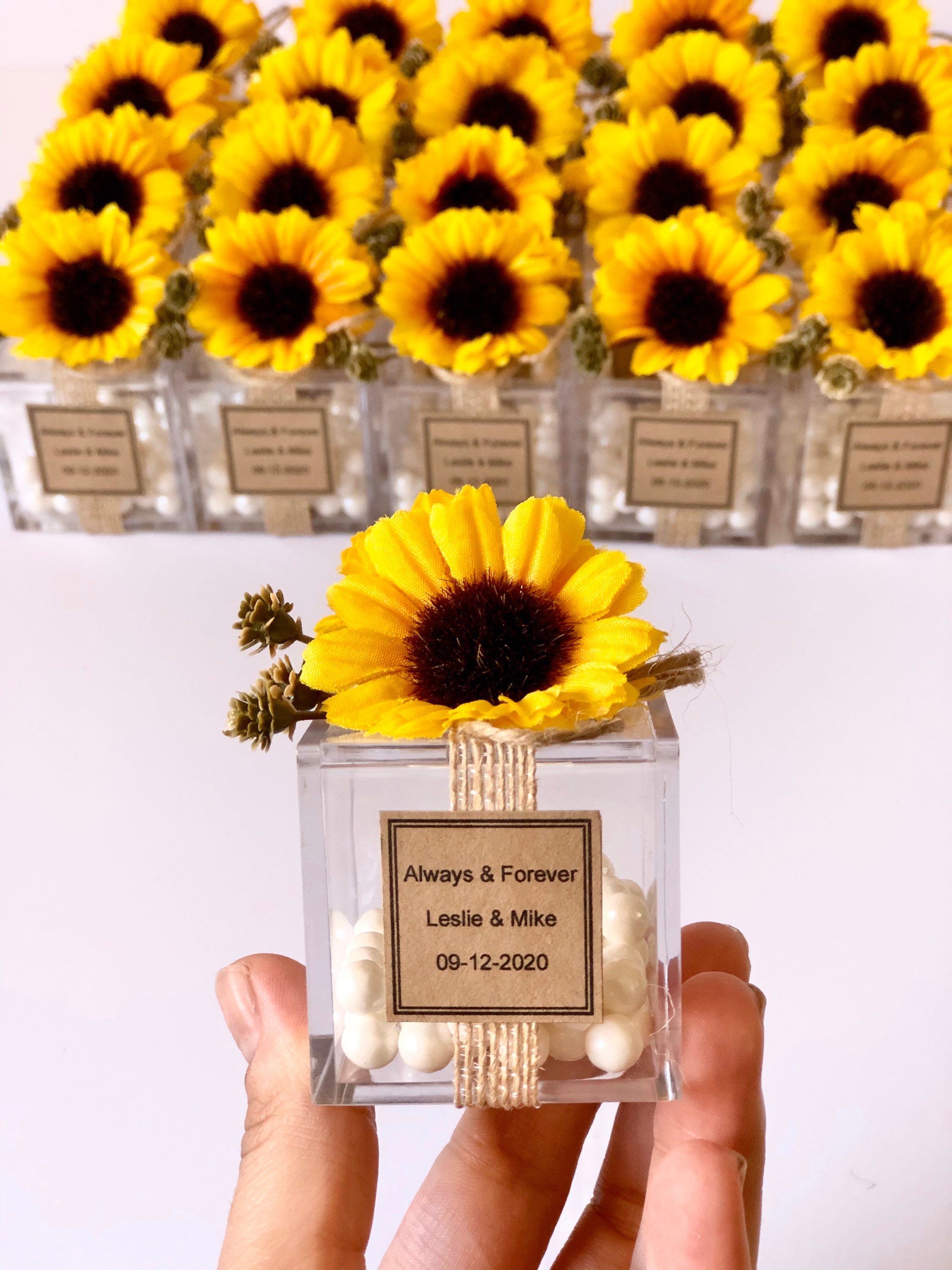 5pcs Sunflower Favors, Wedding Favors, Favors, Favors Boxes, Wedding ...