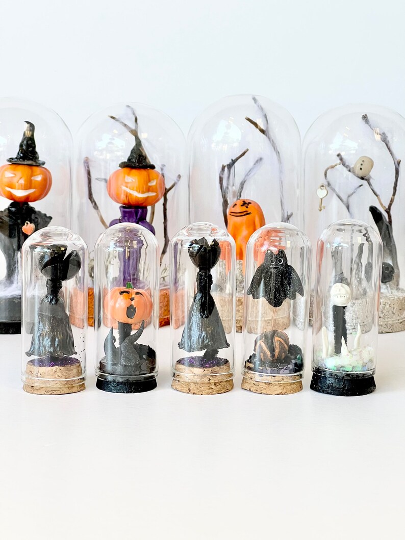 Small Halloween Table Decor, Halloween Decor, Halloween Dome Jar ...