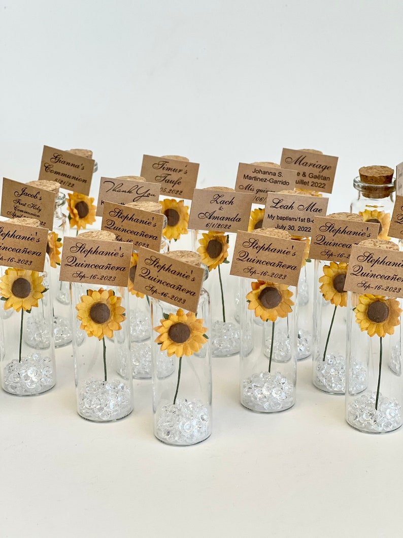 Sunflower Wedding Favors for Guests, Custom Party Favors, Personalized ...