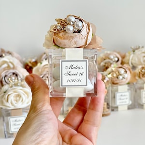Beige Shades Wedding Favors for Guests, Luxury Favors Candy Box ...