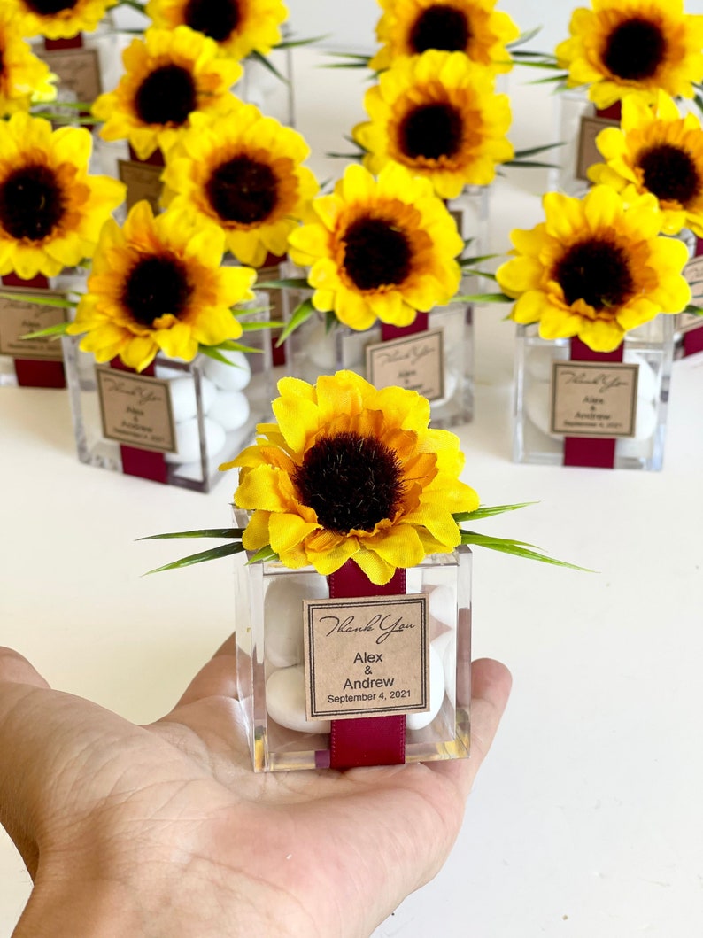 5pcs Sunflower Favors, Wedding Favors, Favors, Favors Boxes, Wedding ...
