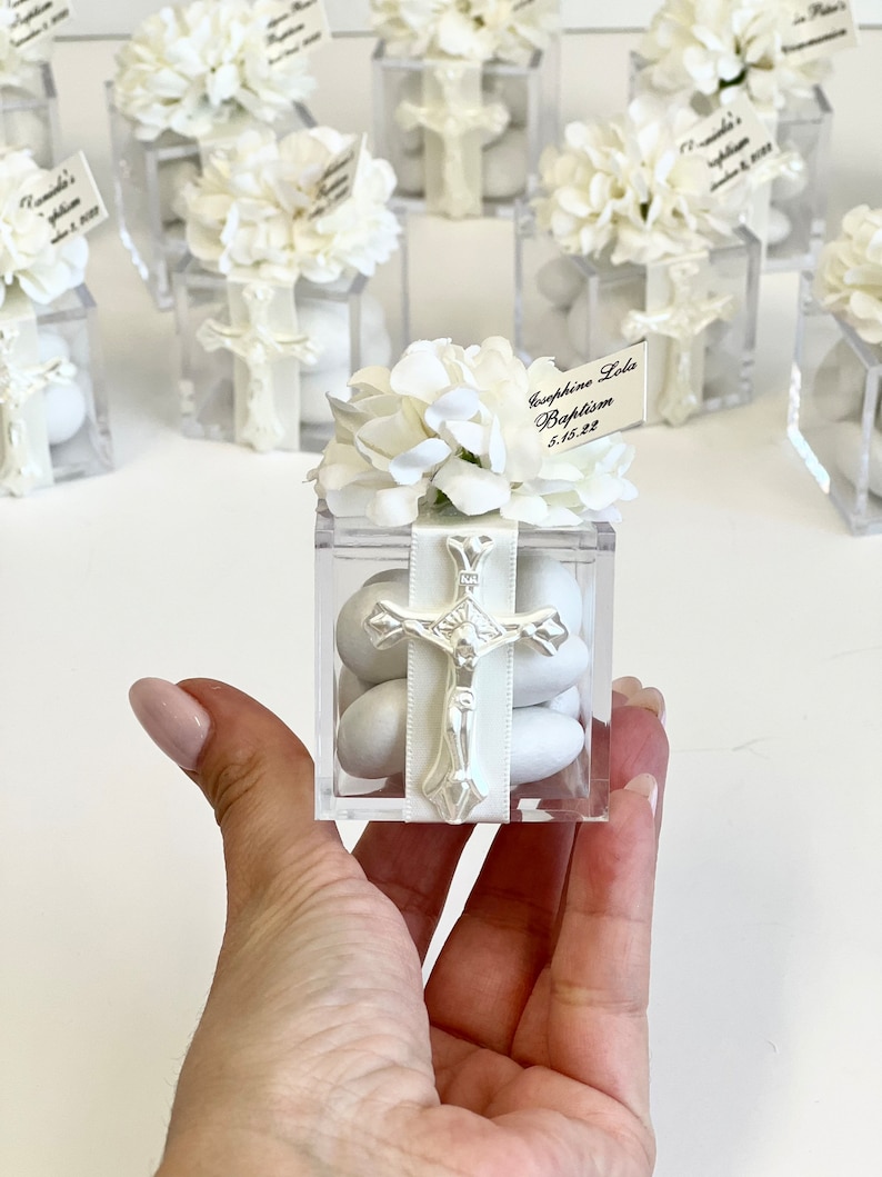 10 Pcs Baptism Favors, Christening Favors, Favors Boxes, Cross Favors ...