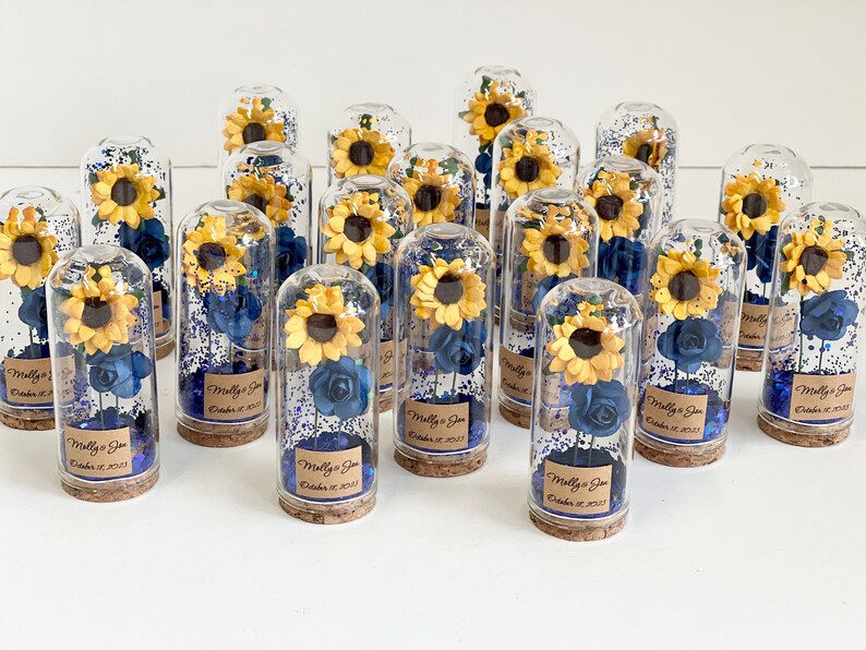 Bulk Wedding Favors for Guests, Rustic Party Favors, Custom Sunflower ...