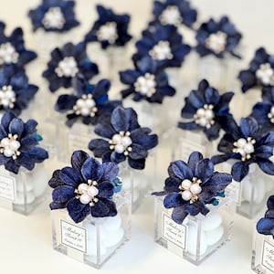 Navy Blue Wedding Favors Boxes, Elegance Wedding Favors for Guests ...