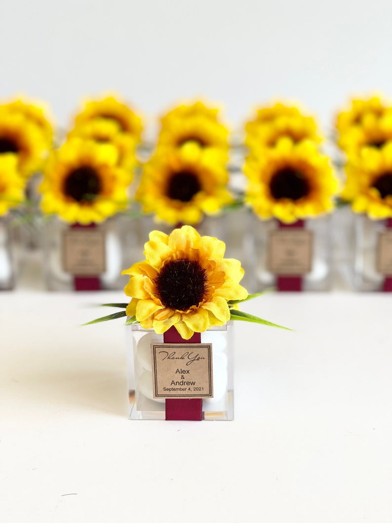 5pcs Sunflower Favors, Wedding Favors, Favors, Favors Boxes, Wedding ...
